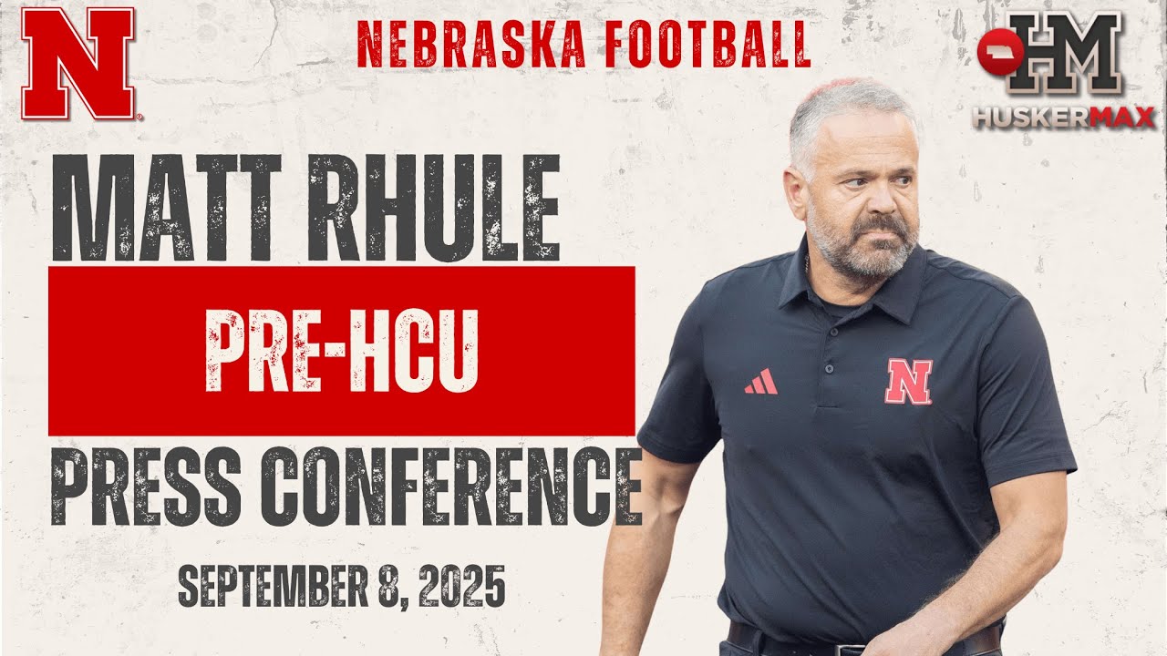 Nebraska Football Coach Matt Rhule - Pre-Houston Christian September 8 ...
