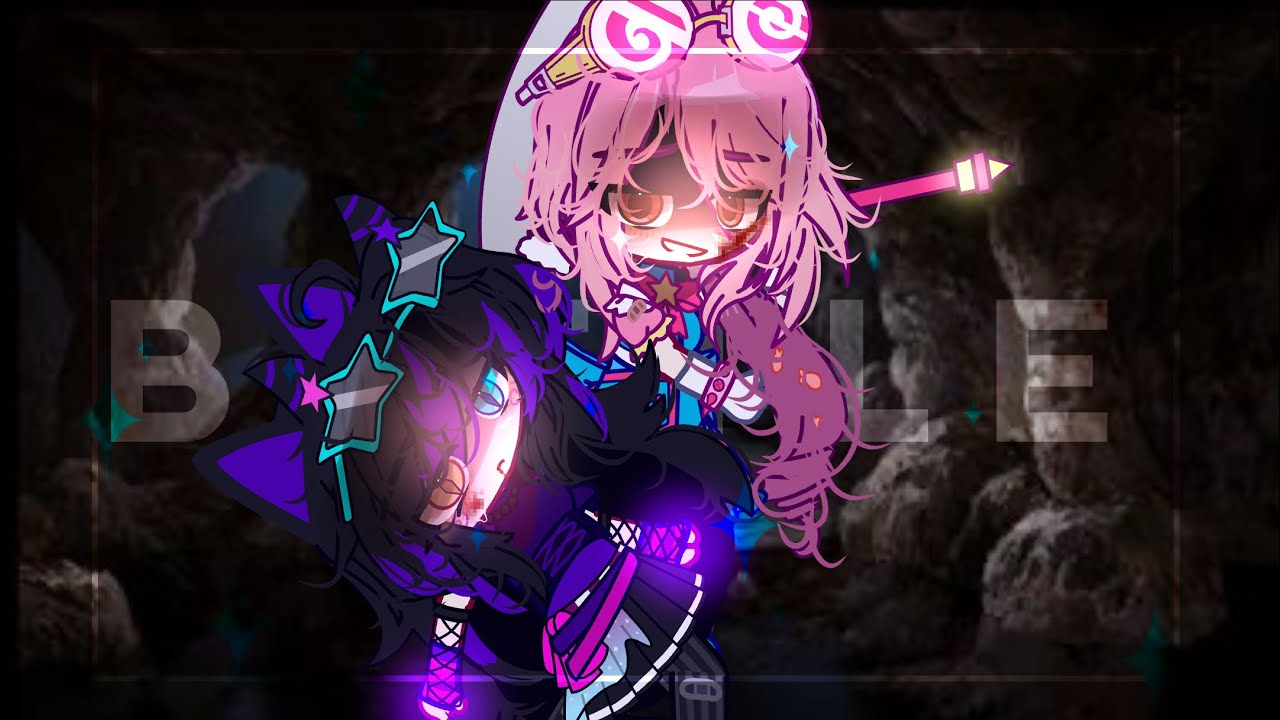 [💜💗] “battle” | og | wonderland AU | FT: rainbit & chesire lunar | katz ...