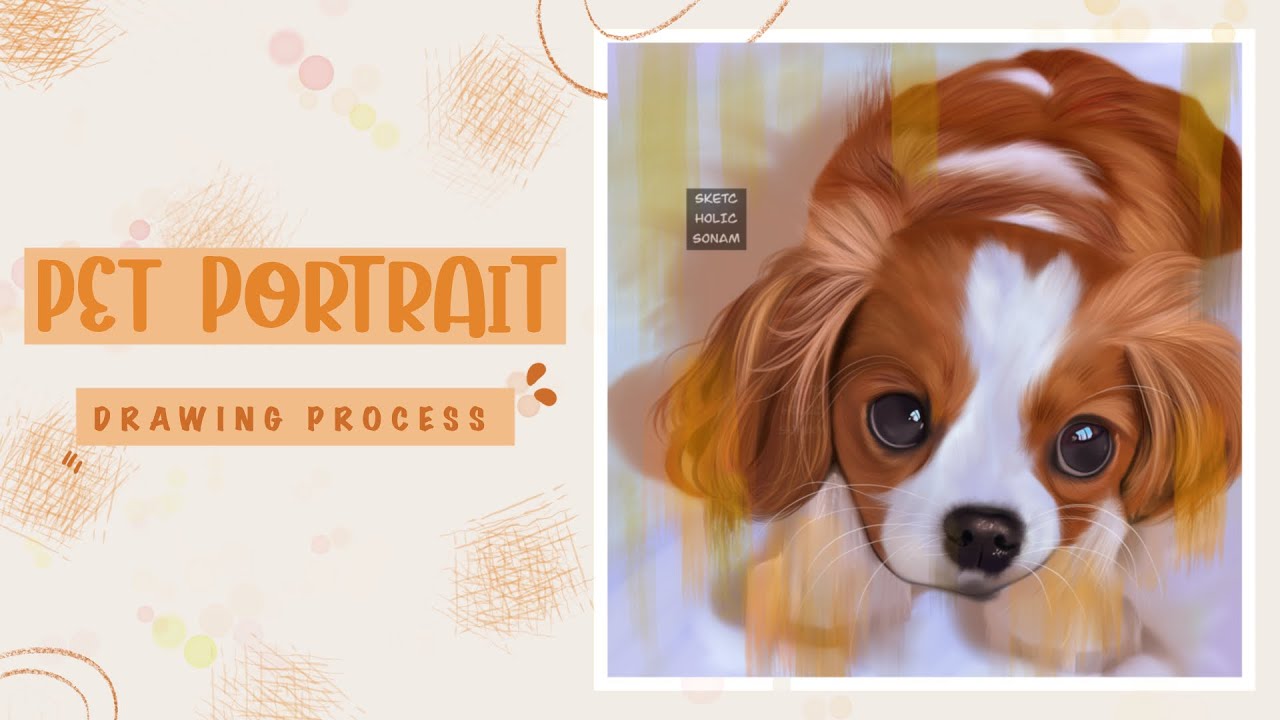 PET PORTRAIT PROCESS VIDEO || procreate || sketcholicsonam - YouTube