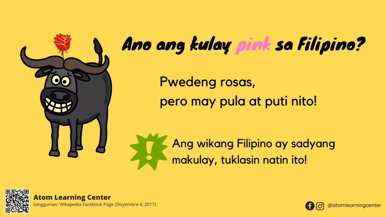 Wikalaba (Kabanata 5): Ano ang pink sa Filipino? - YouTube
