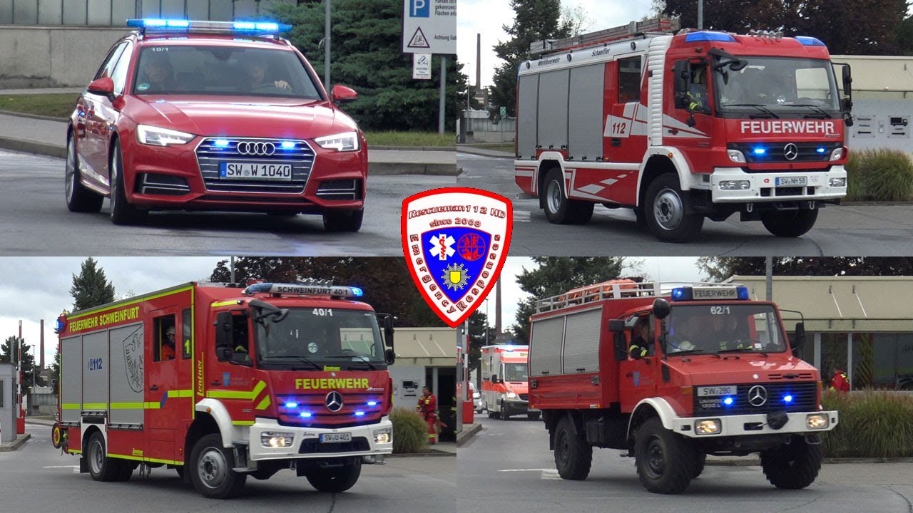 🚨 KdoW + HTLF 20/40 Werkfeuerwehr FAG Schaeffler + HLF + RW Feuerwehr ...