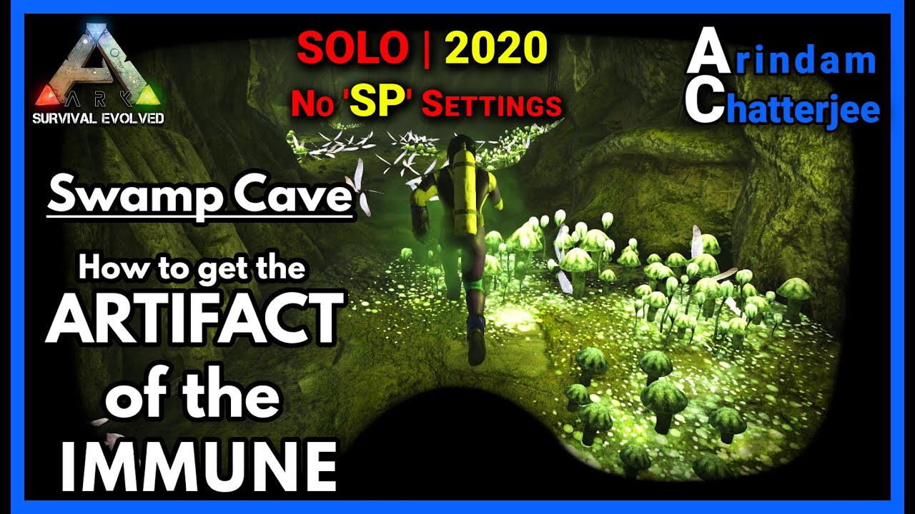 Ark - (SOLO) ARTIFACT OF THE IMMUNE, Completing the SWAMP CAVE on foot ...