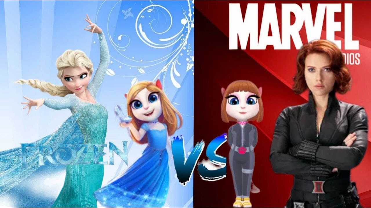 my talking angela 2 princess anna vs natasha very beautiful frozen vs ...