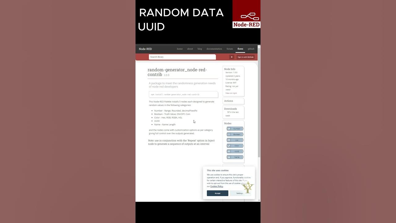 random data - UUID #nodered - YouTube