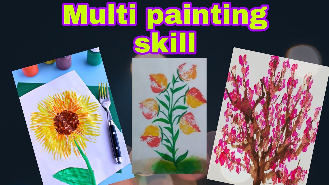 Kids simple painting activity / multi painting activity - YouTube