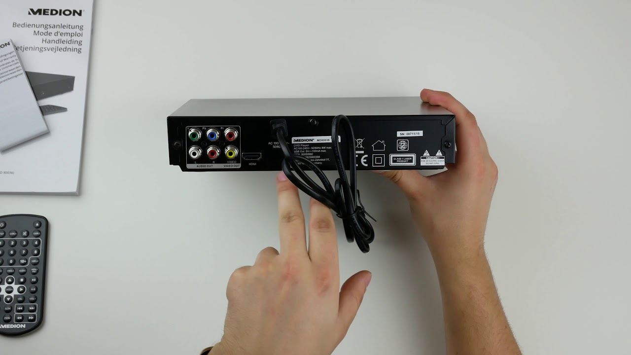 Medion DVD Player E71021 Unboxing & Test german/Deutsch - YouTube