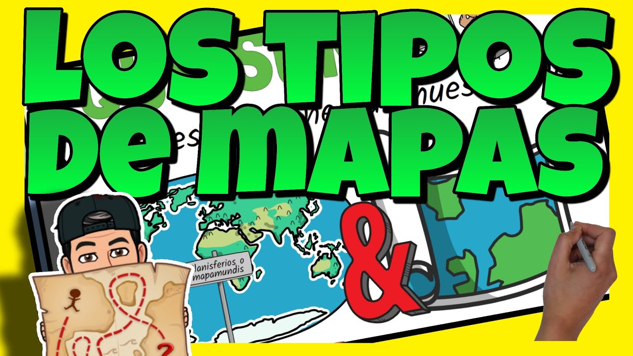 🌍 TIPOS de MAPAS: FÍSICOS, POLÍTICOS y TEMÁTICOS para NIÑOS - YouTube