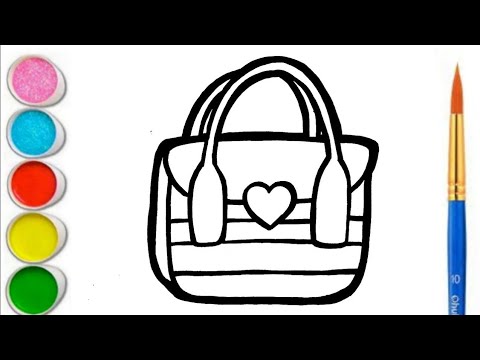 handbag drawing|how to draw a realistic purse|how to draw a cute ...