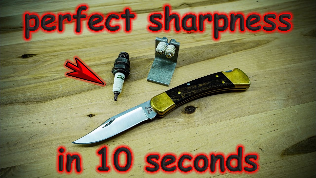 The best knife sharpener made from spark plugs DIY - YouTube