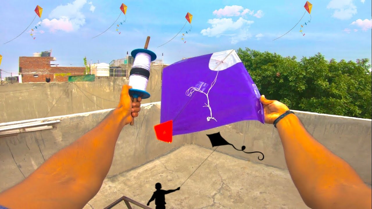 Bad Kite Fighting day Cut one kite only - YouTube