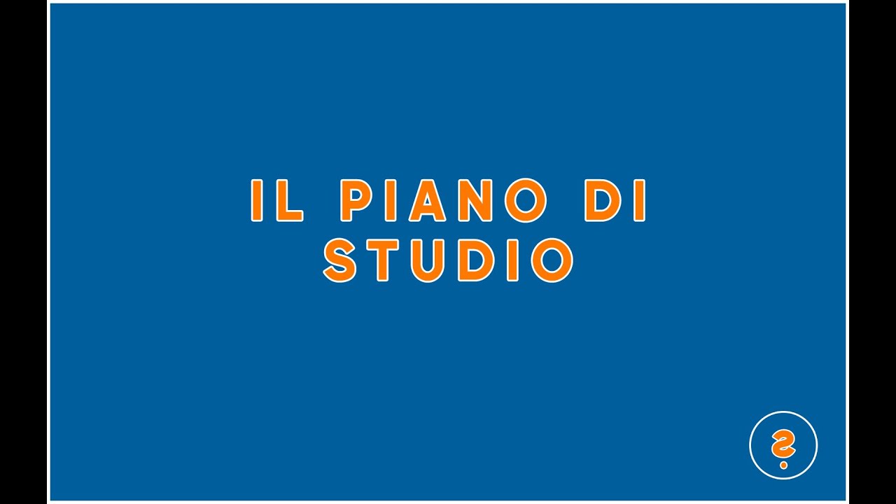 Il piano di studio - YouTube