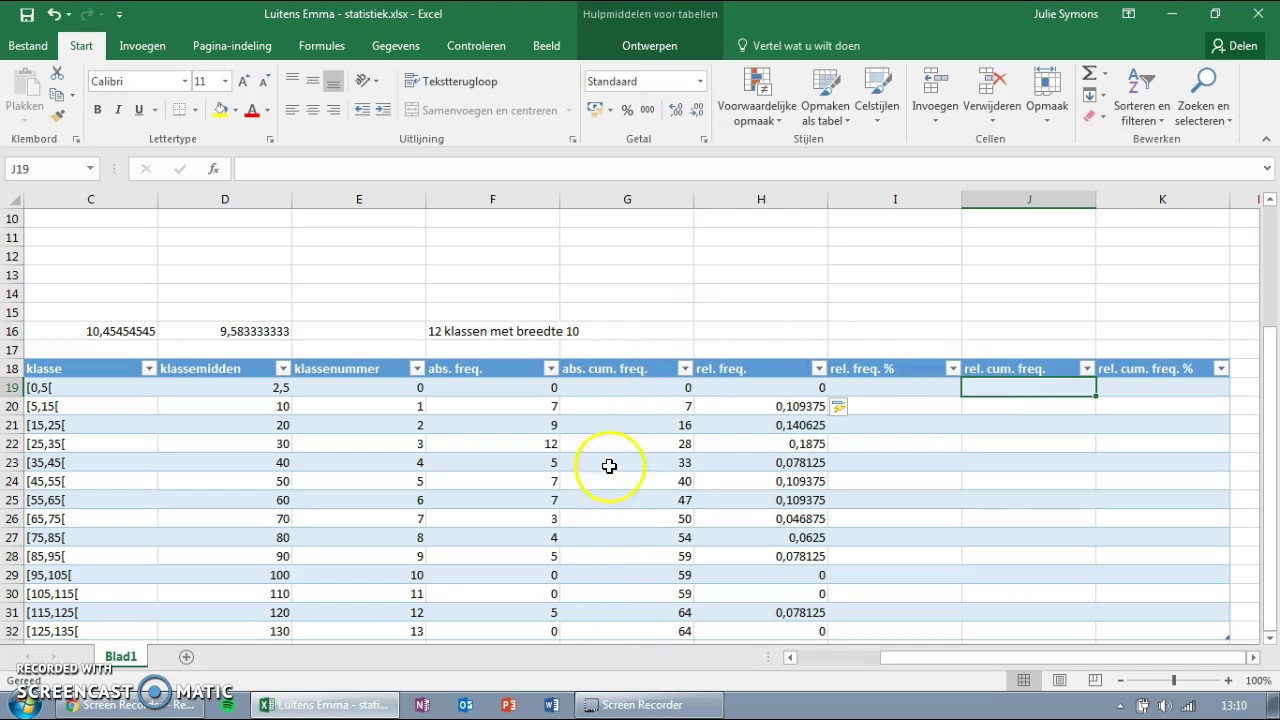 Frequentietabel maken 2 - YouTube