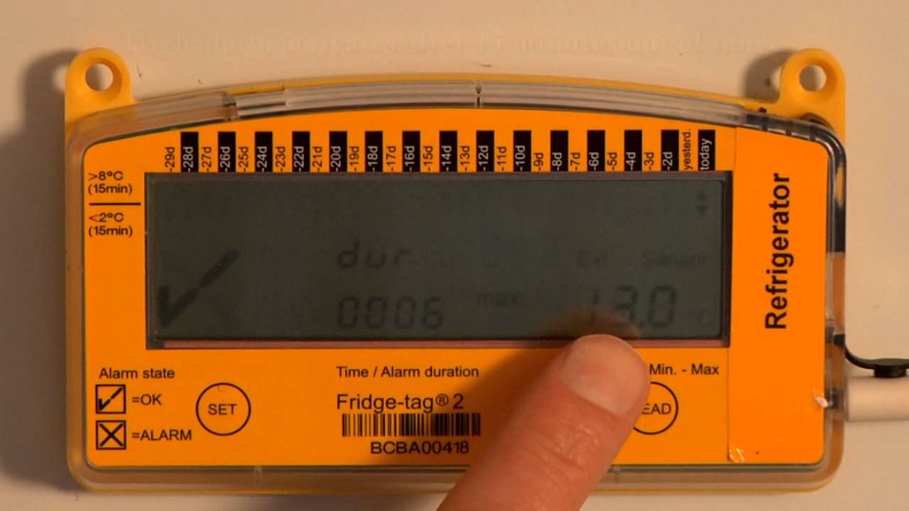 How To Read Fridge-tag2 screen, daily min/max temperatures and track ...