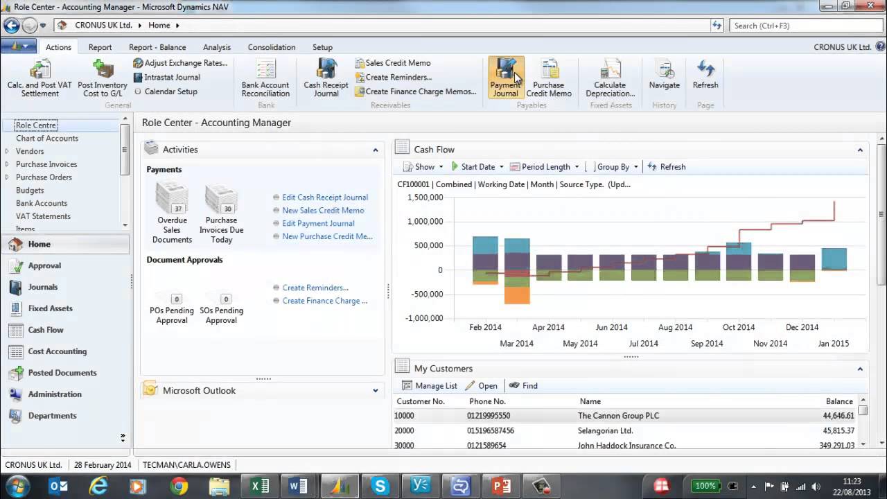 Cash Management in Microsoft Dynamics NAV - YouTube