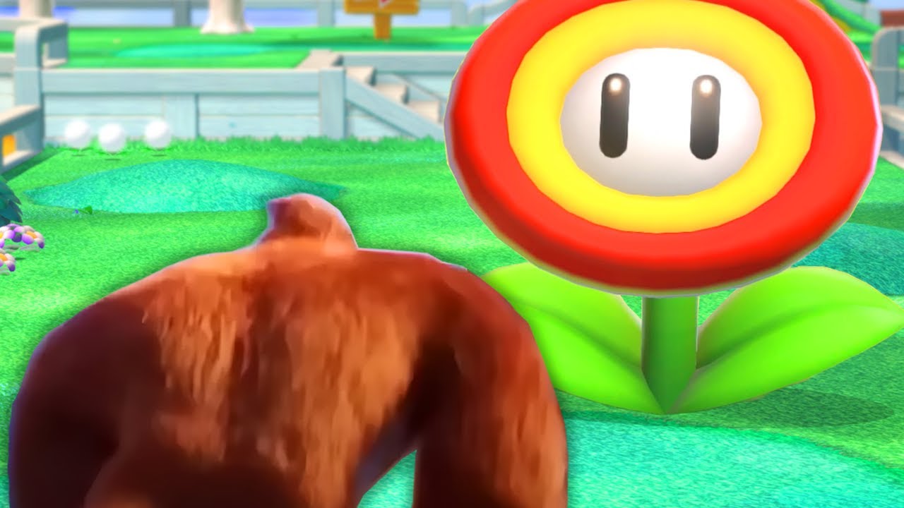 What if Donkey Kong collects a Fire Flower? - YouTube