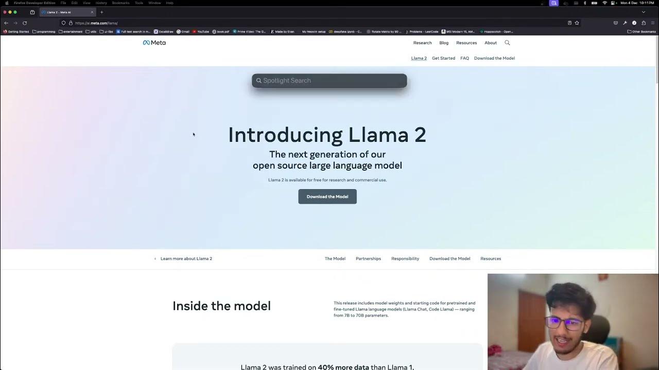 Creating CHAT GPT Clone in node js and react js using LLAMA 2 - YouTube