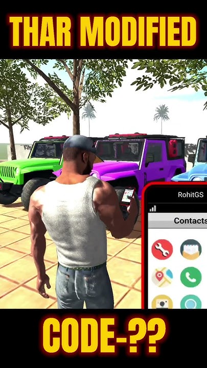 Thar Modified Code-?? - Indian Bikes Driving 3D #shorts - YouTube