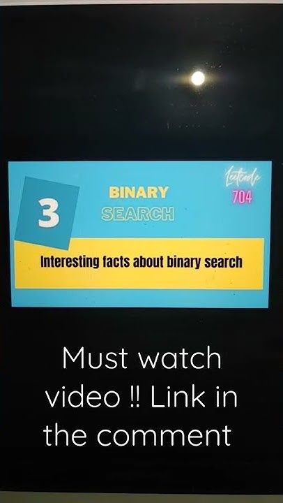 Leetcode 704 | 3 interesting things about binary search l Hindi - YouTube