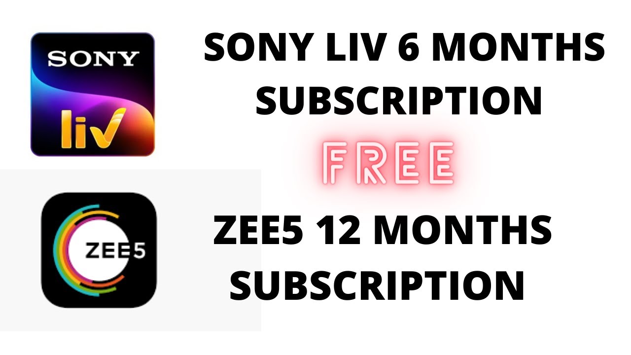 6 Months Sony liv premium Subscription For Free | And Zee5 One Year ...