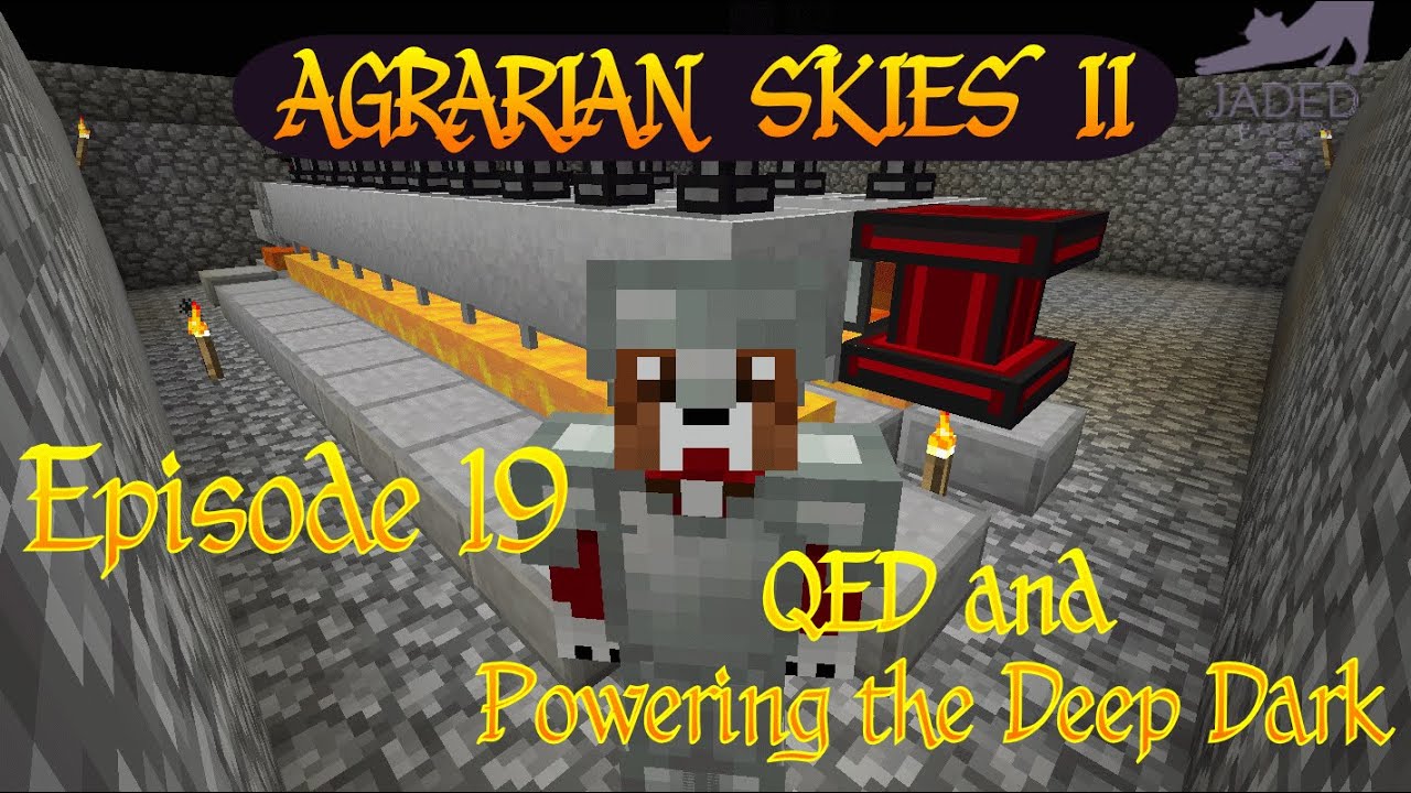Agrarian Skies 2 / QED/ Lava Generator x8 / Ep 19 / Minecraft - YouTube
