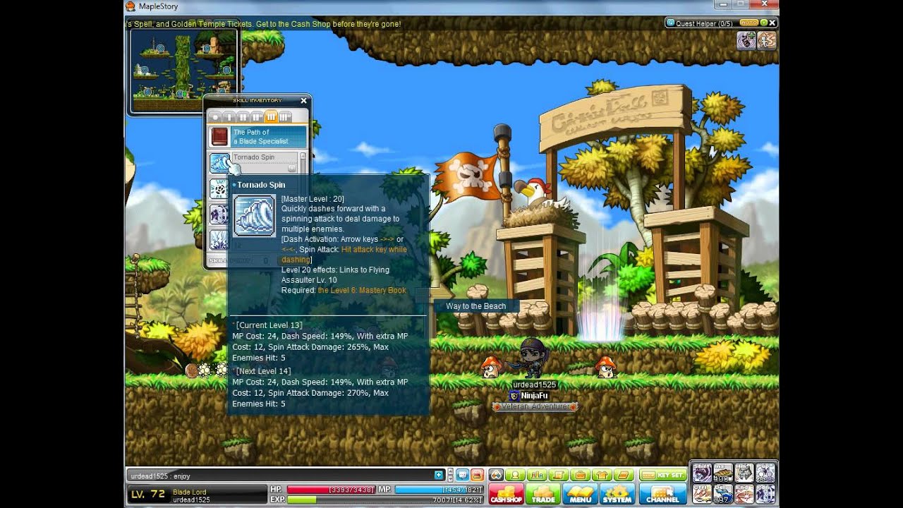 Maplestory 1st - 3rd dual blades skills - YouTube