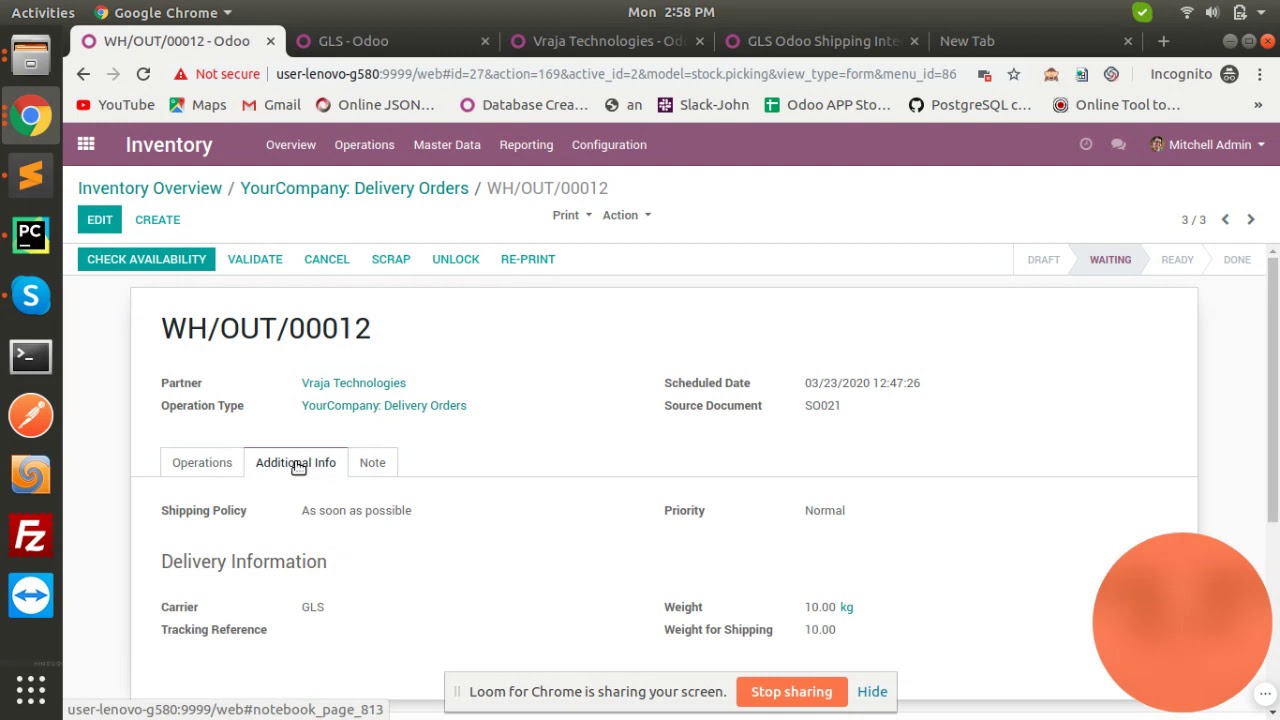 Direct Print Label in odoo - YouTube