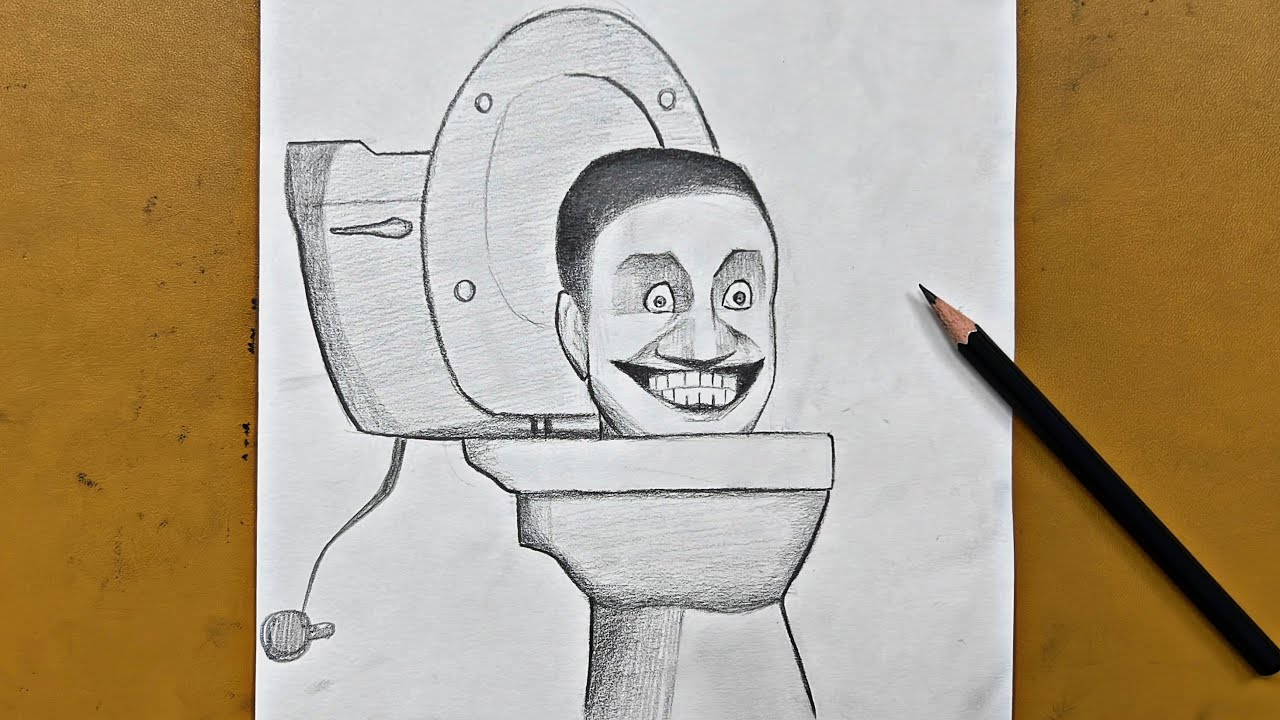 How to draw ‏skibidi toilet step-by-step | Easy to draw - YouTube