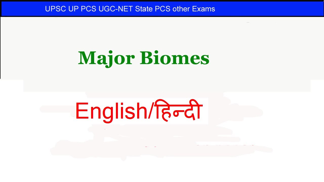 Major Biomes UPSC | Ecosystem | Physical Geography - YouTube