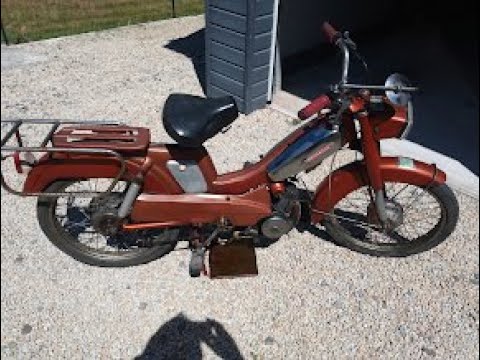 Mobylette Motobécane CHAUDRON AV89 (pas roulée depuis 1994) - YouTube