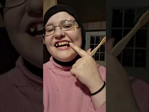 (TOURETTES caught on camera) Brushing my teeth, with no bra on, after a week of not brushing