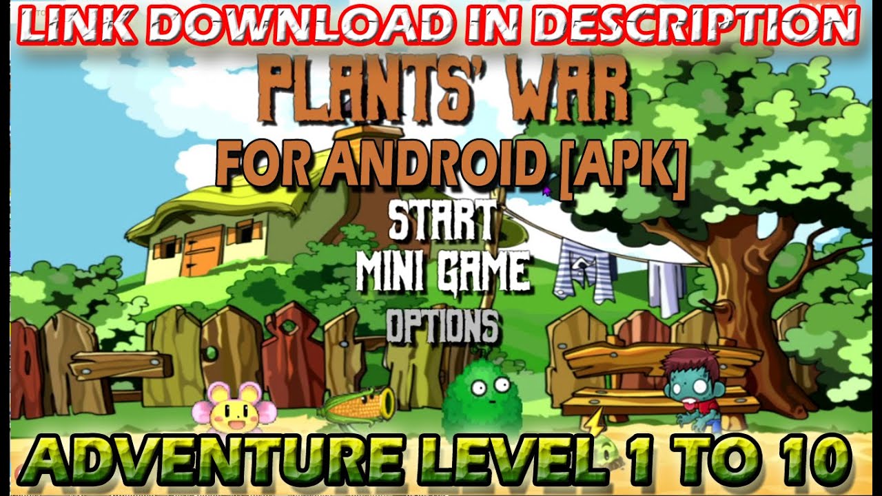 PVZ PLANTS' WAR , GAMEPLAY + LINK DOWNLOAD - ADVENTURE LEVEL 1 TO 10 ...