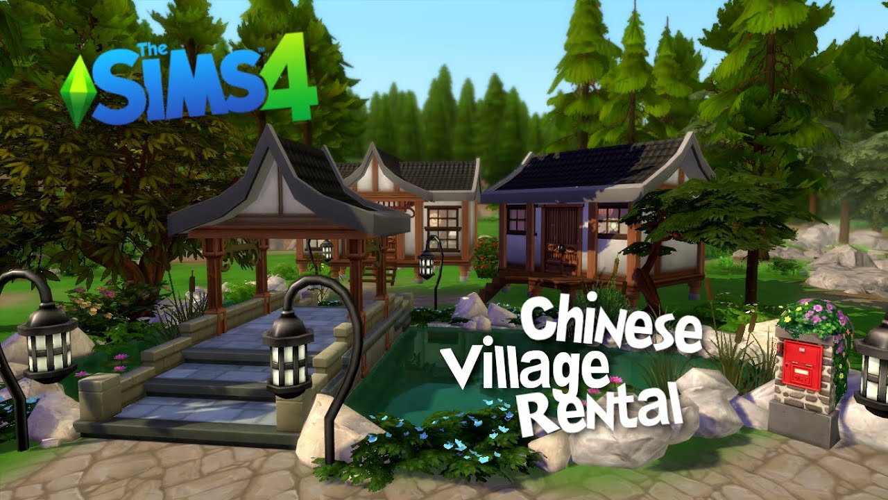 CHINESE VILLAGE FOR RENT // SIMS 4: Speed Build - YouTube