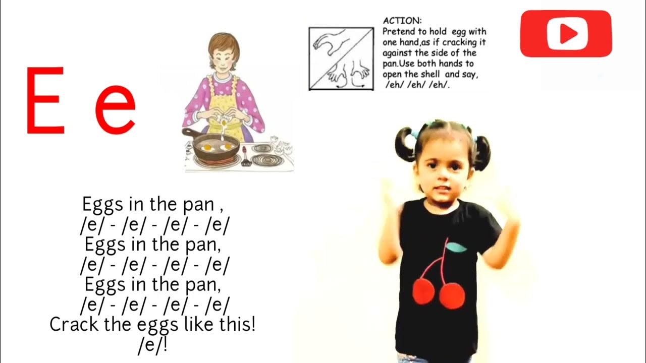 Eggs in the pan e e e | Letter E phonic song #phonics_song#toddler# ...