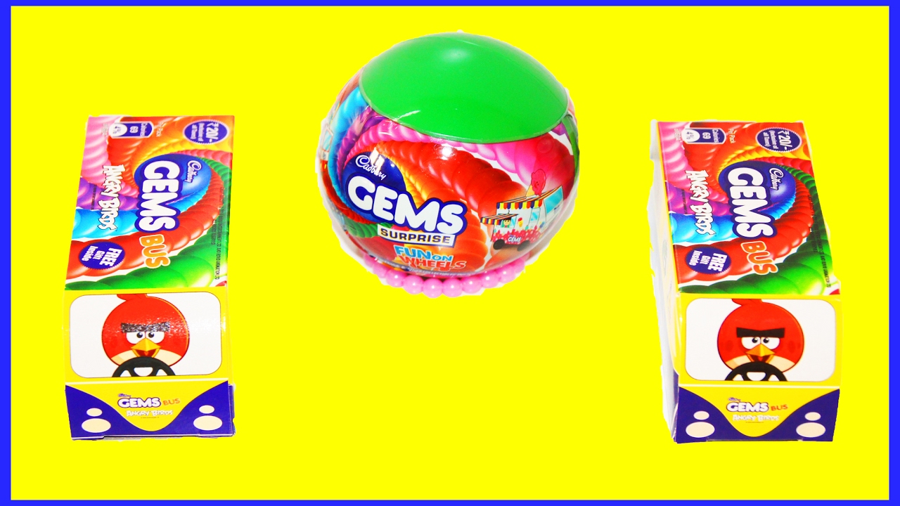 ANGRY BIRDS | Gems Buses and A Gems Ball With Frozen Elsa | Toys For ...