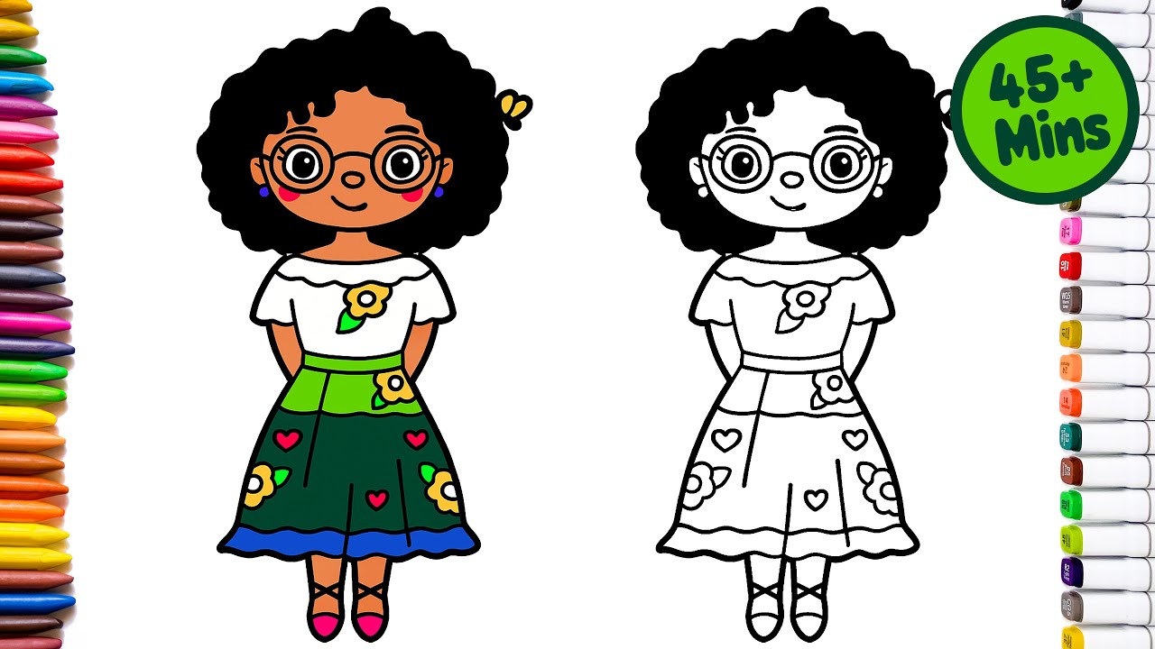 How to Draw Disney ENCANTO Princess👸🏽💃🌮👸🏽 | Step by Step | Easy drawing ...