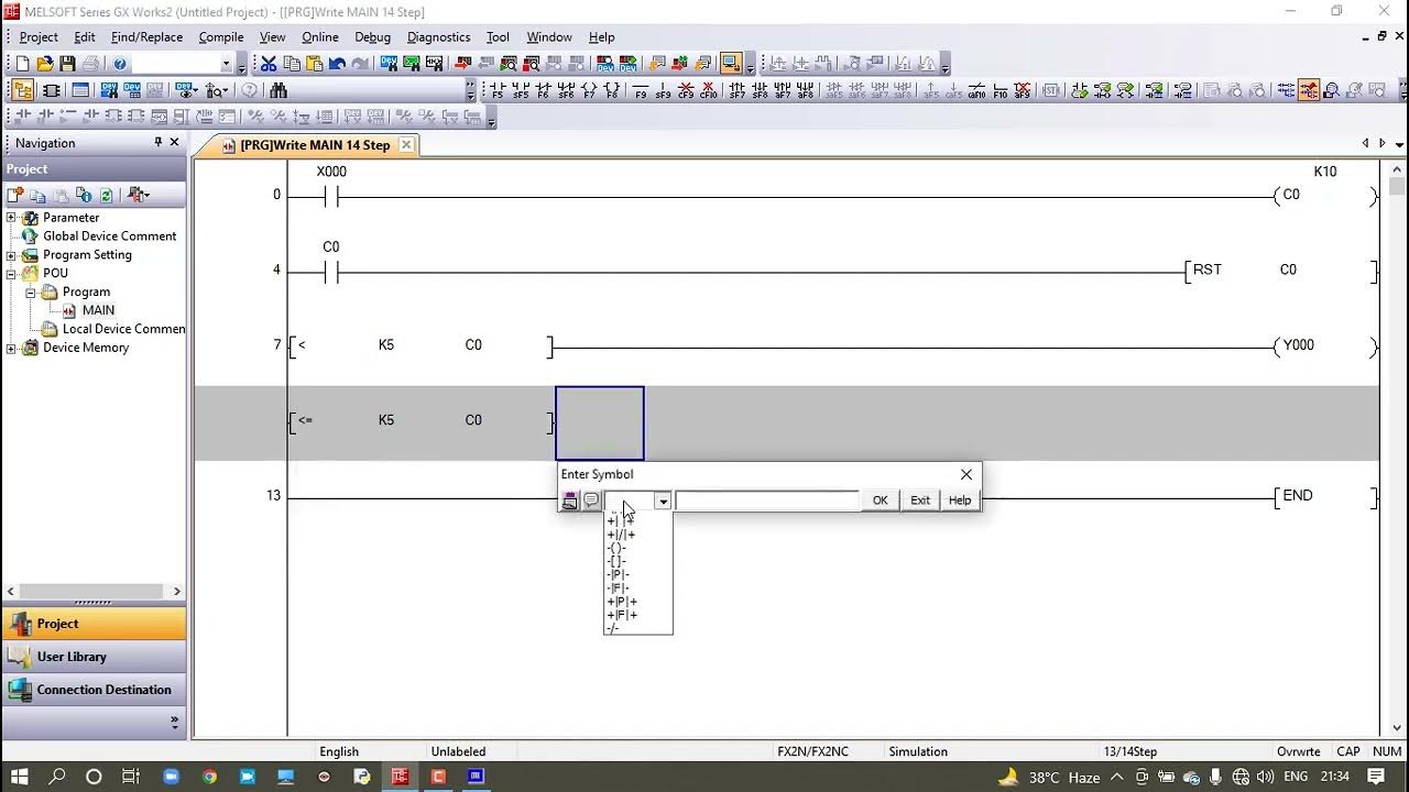 #PART21 GREATER THAN EQUAL Compare in GX WORKS2 Programming Software # ...