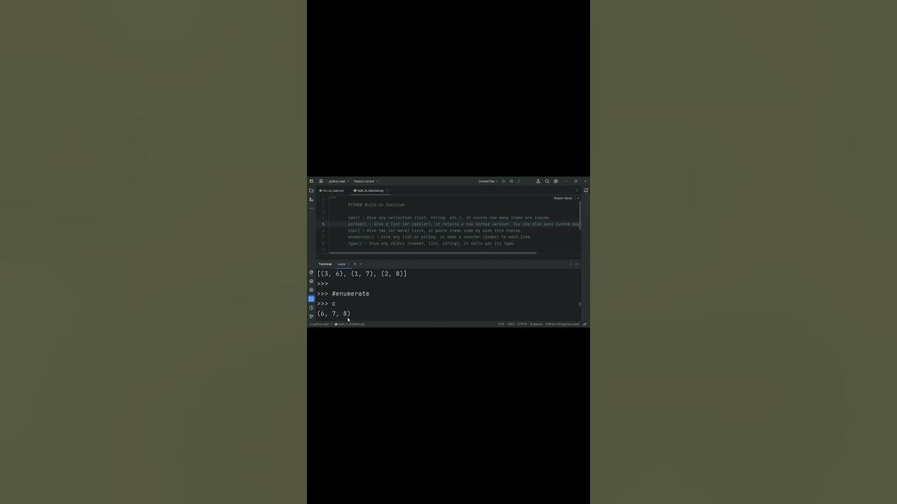 🔢 enumerate() in Python – Loop Smarter! 🚀 | Built-in Function | check description for full video ...