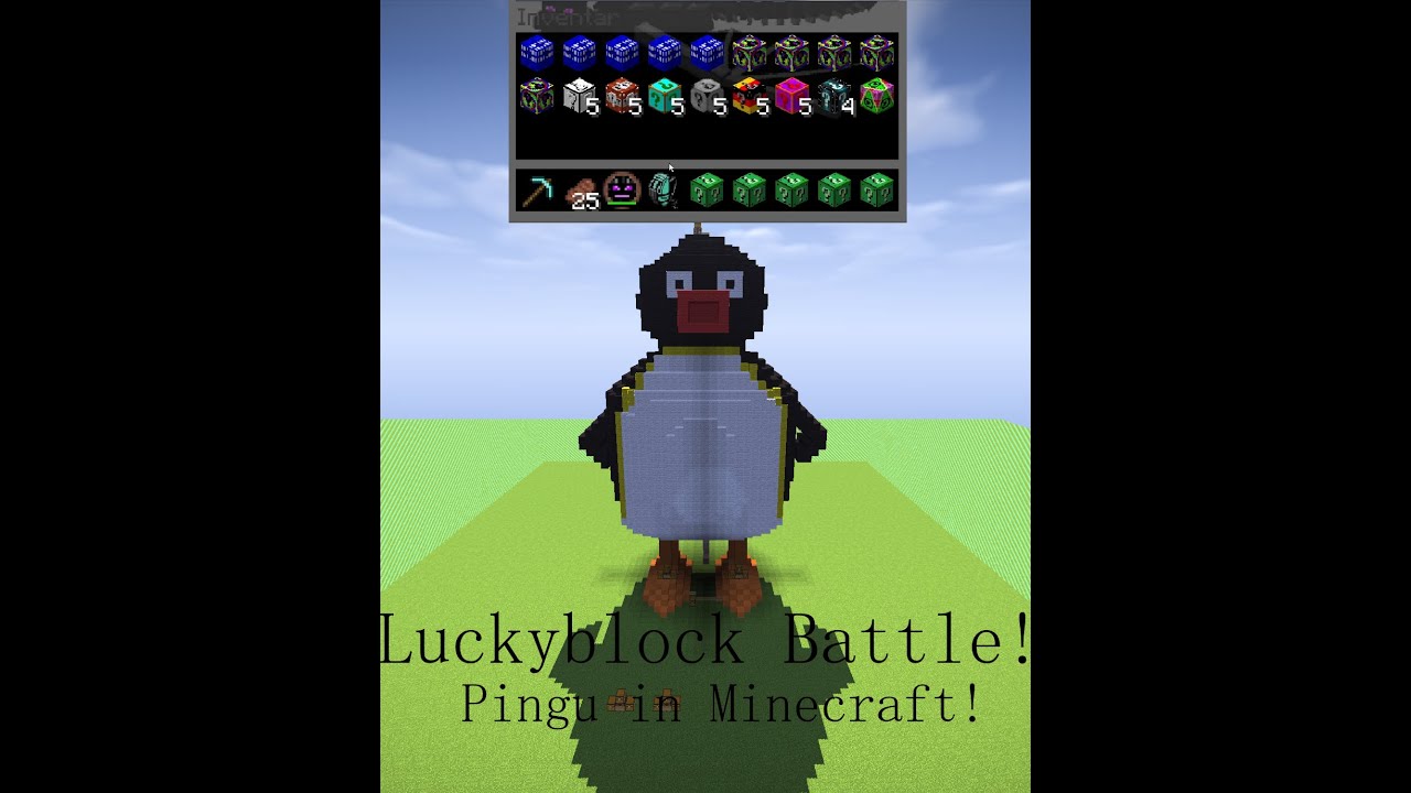Pingu in Minecraft! Luckyblock battle! + Map Download - YouTube