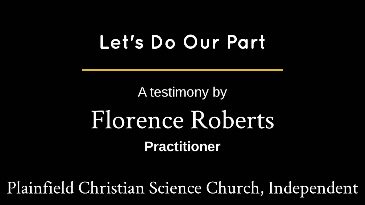 Let's Do Our Part, a testimony - YouTube
