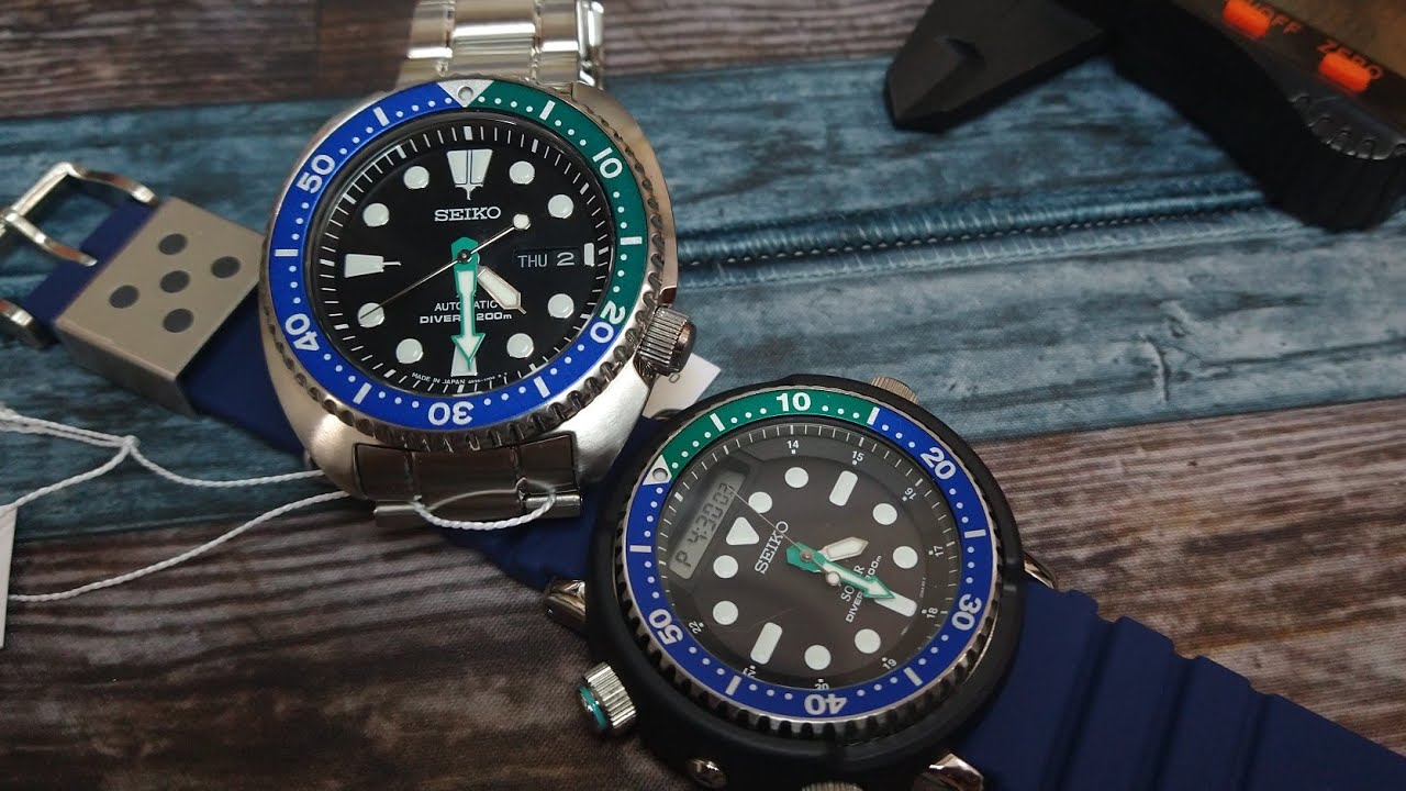 Seiko Tropical Lagoon Special Editions Turtle SRPJ35 & ARNI SNJ039 ...