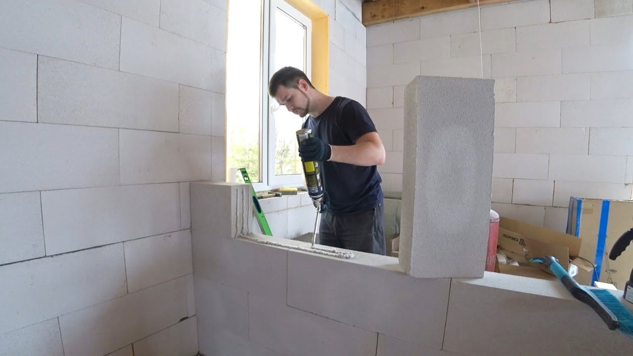 I built a Partition Wall in cozy house made of AAC Blocks - YouTube