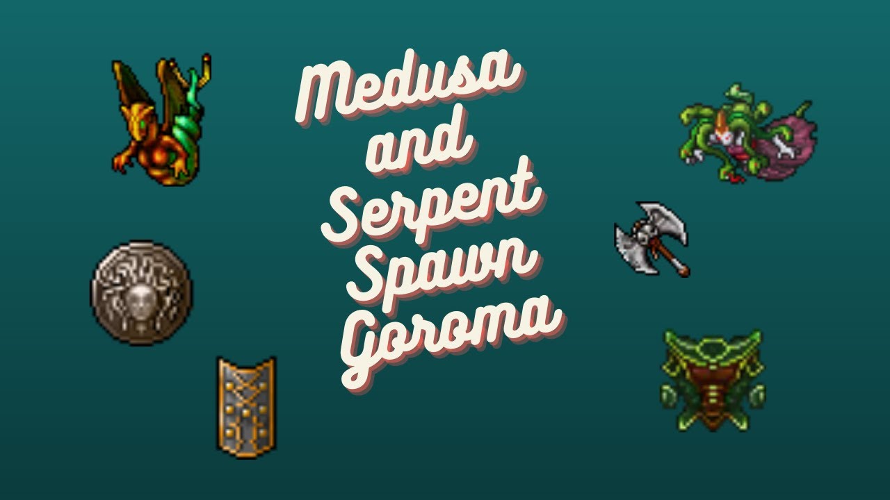 Tibia Medusa & Serpent Spawn Goroma 10/10 Loot 282 Rp - YouTube