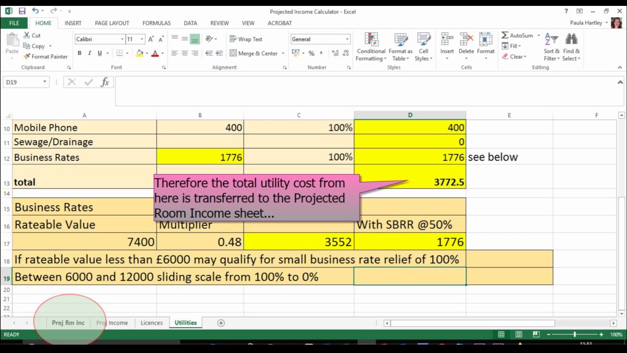 Projected Income Calculator - YouTube