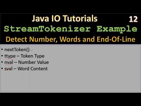 Java IO | StreamTokenizer Parsing Numbers & Words | Java IO Tutorials #12 - YouTube