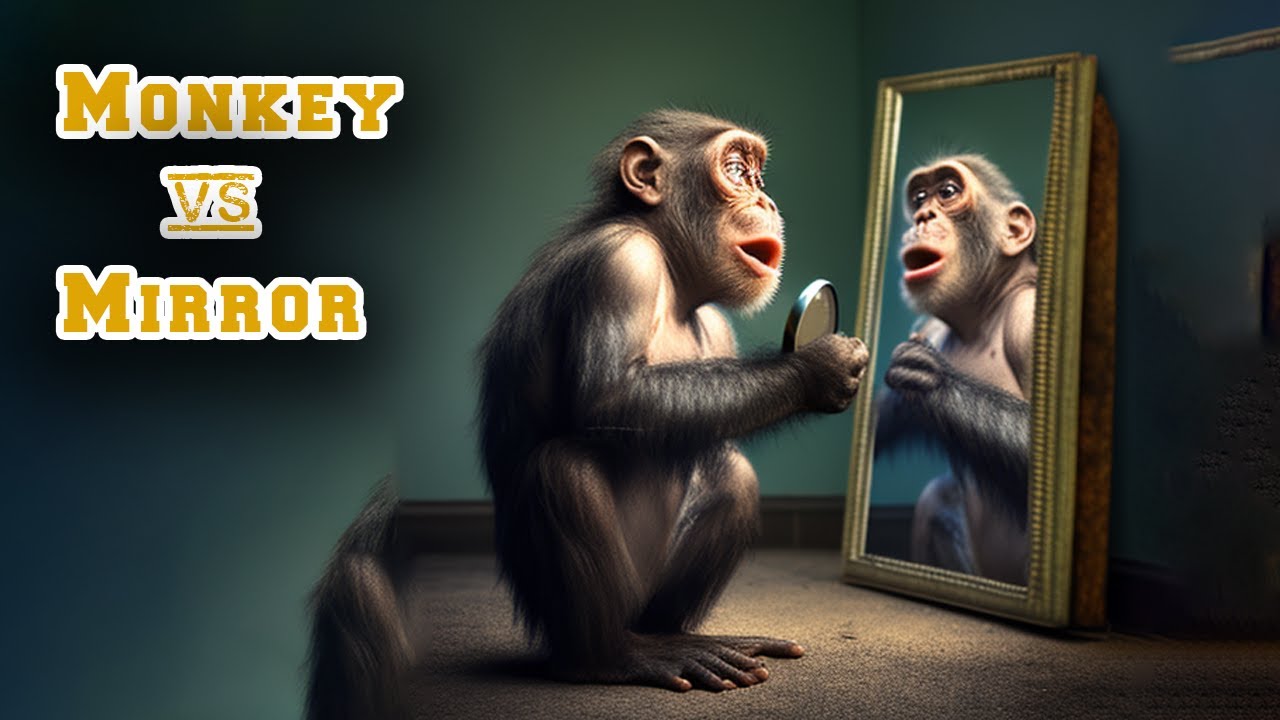 Monkey vs Mirror | Monkey Reacts to Its Reflection in a Mirror | funny ...