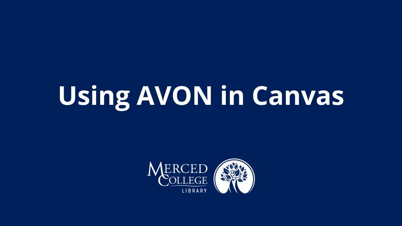 Using the AVON App in Canvas - YouTube