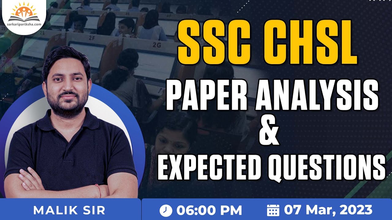 SSC CHSL Paper Analysis | SSC CHSL Exam Analysis | SSC English by Malik ...