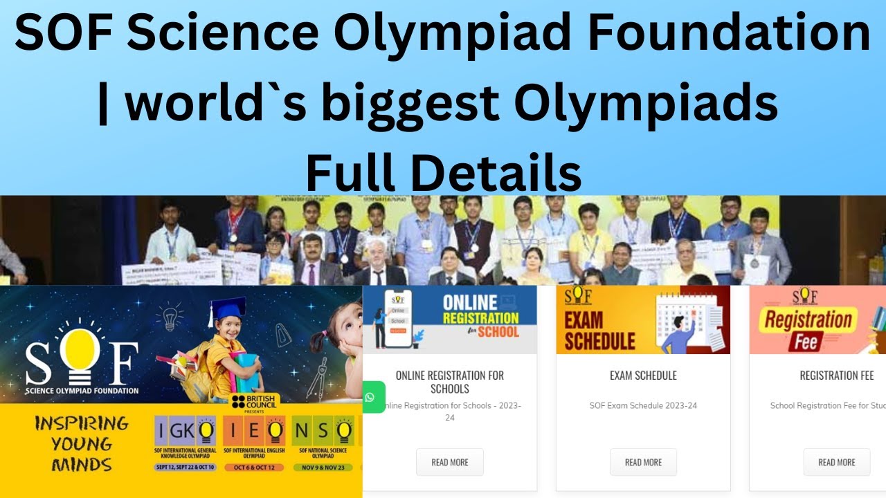 Science Olympiad Foundation | world`s biggest Olympiads - Full Details ...