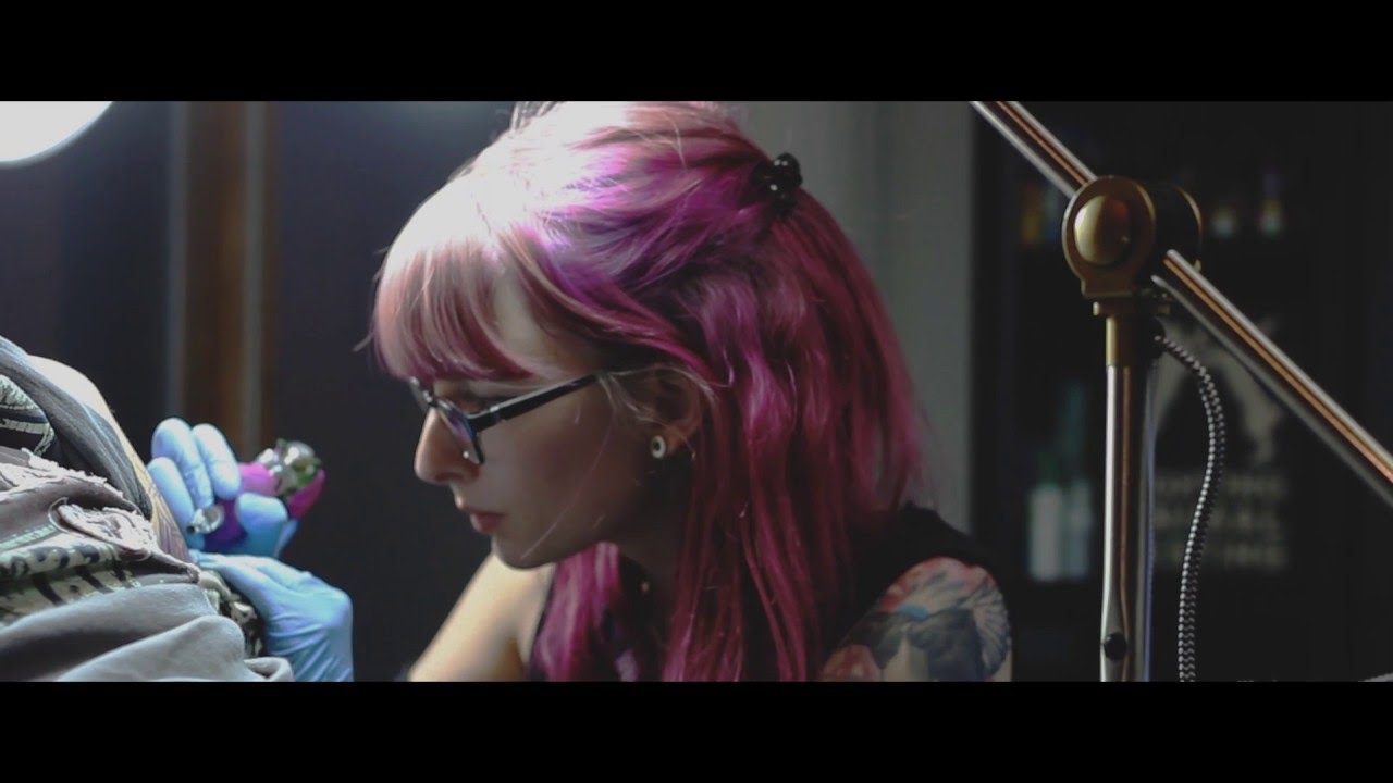 Awesome tattoo portrait with tiger done by Angélique Grimm - YouTube