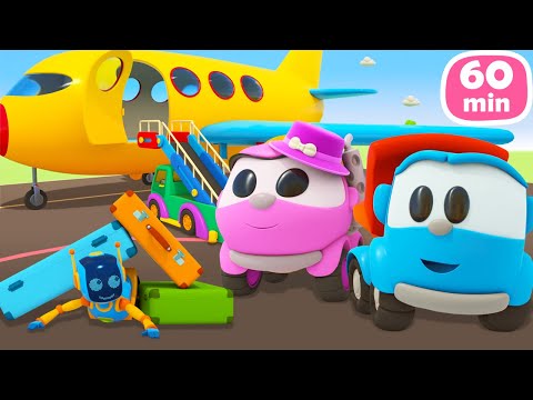 Léo le camion curieux et l'avion ✈️ 1 HEURE du dessin animé pour enfant